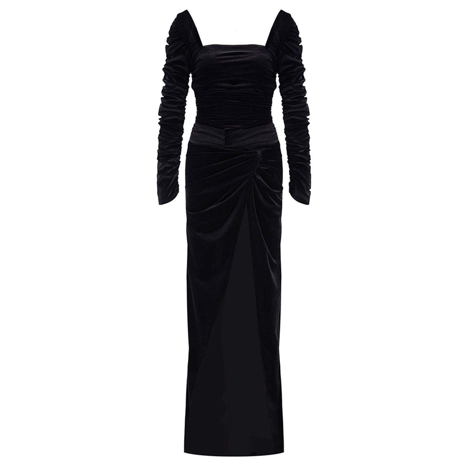 Contessa Dress in Velvet Black – alia